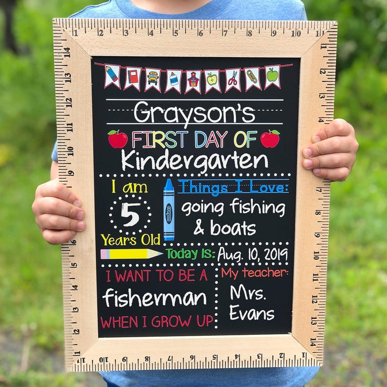 First Day Of School Sign, First Day Of Kindergarten Sign, 1st Day Of ...